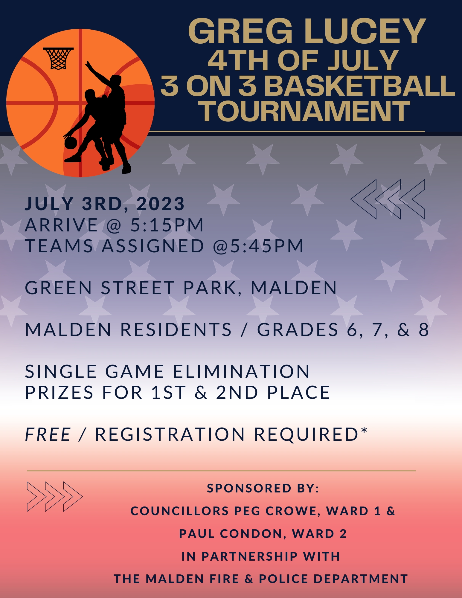 Malden Recreation Department: GREG LUCEY 3 ON 3