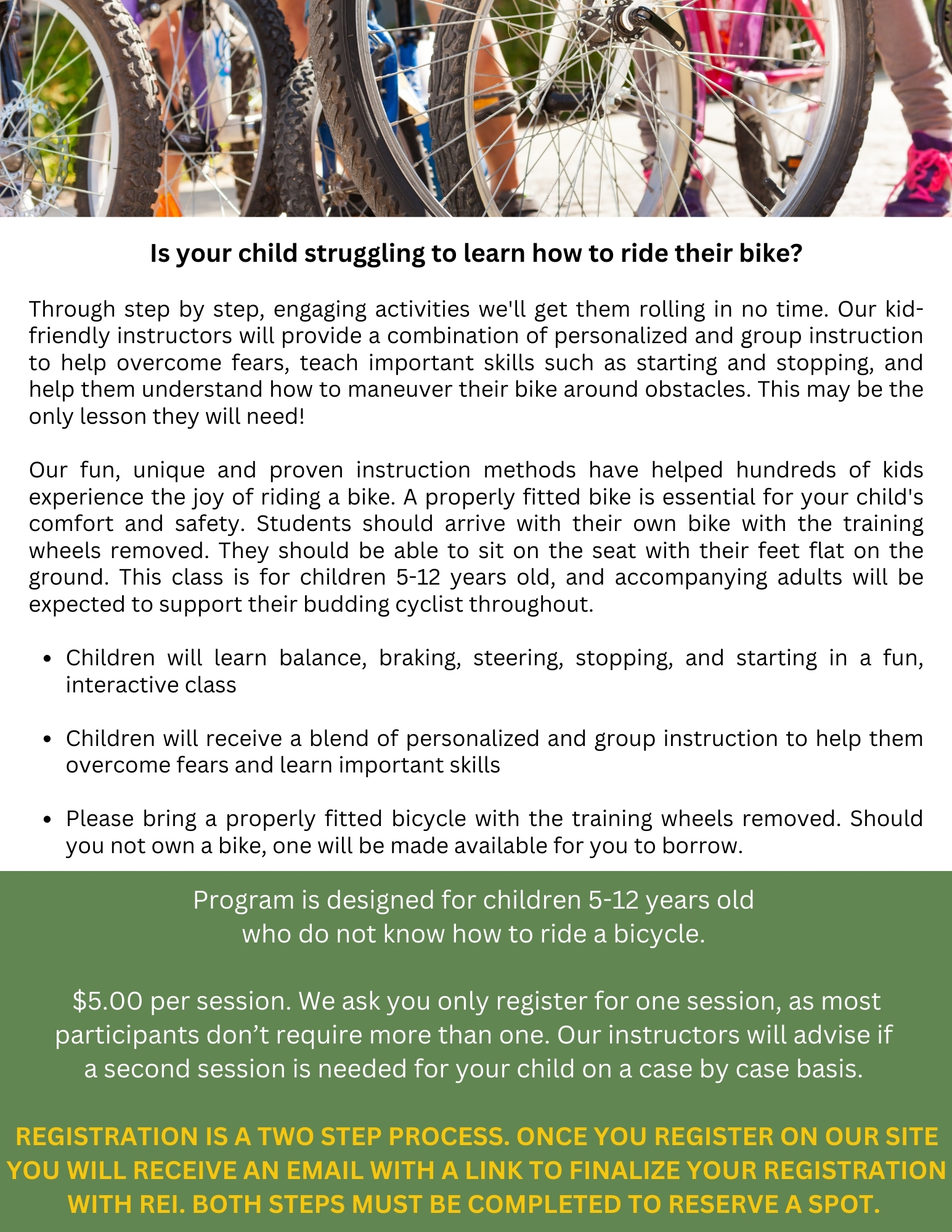 Malden Recreation Department: LEARN TO RIDE PROGRAM